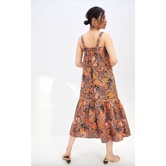 Anthropologie | Dresses | Anthropologie Corey Lynn Calter Flounced Midi ...